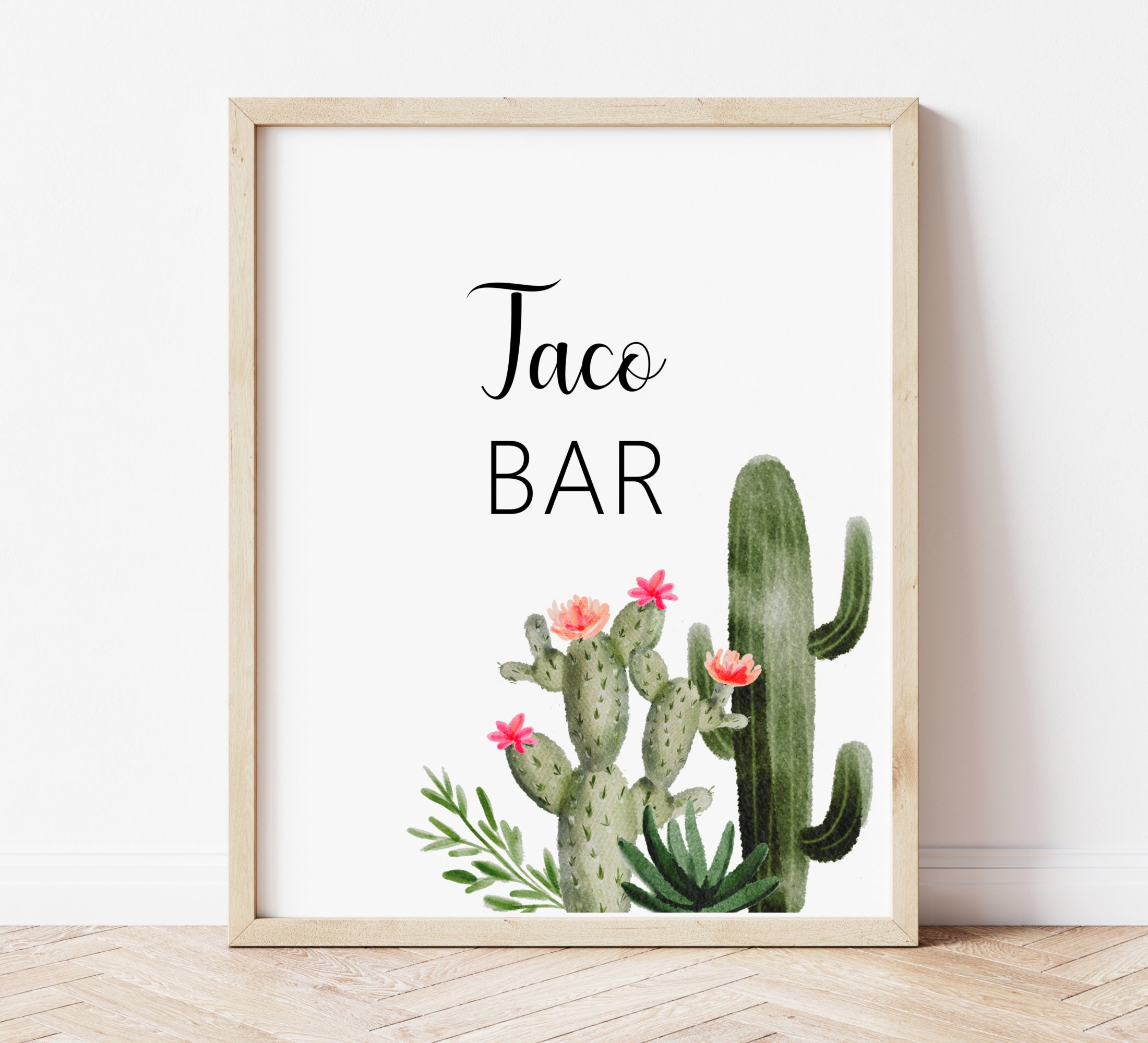 Taco Bar Party Sign Fiesta Party Sign Fiesta Food Station Sign Fiesta ...