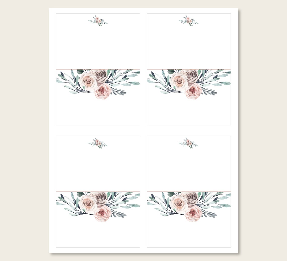 Boho Food Labels Editable Place Cards Template Food Tent Cards - Etsy