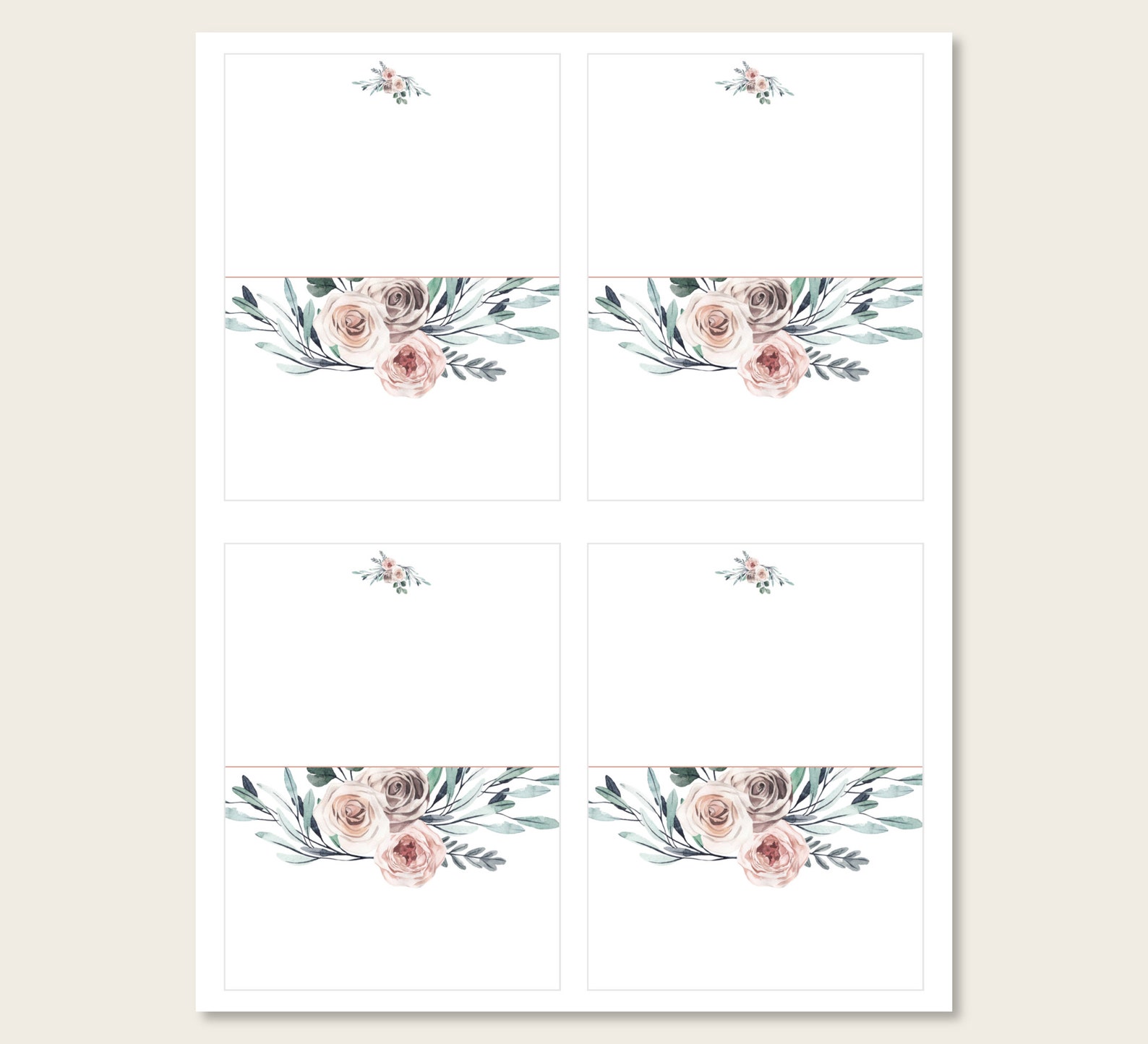 Boho Food Labels Editable Place Cards Template Food Tent Cards - Etsy