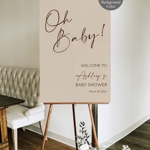 Editable Gender Neutral Baby Shower Welcome Sign Template Oh Baby ...