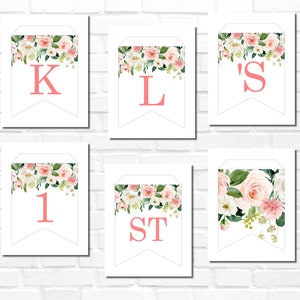 Banner Printable Baby Shower Banner Birthday Party Banner Blush Pink ...