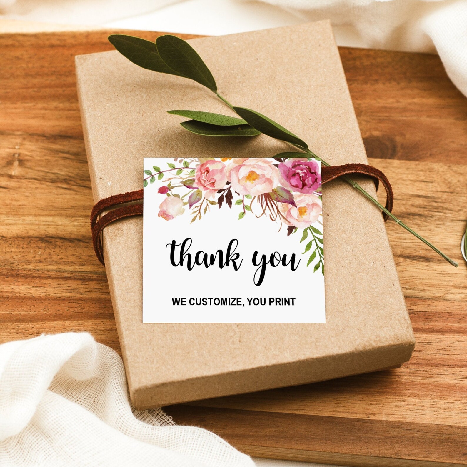 Pink Floral Favor Tag Thank You Tag Gift Tag Printable Boho - Etsy