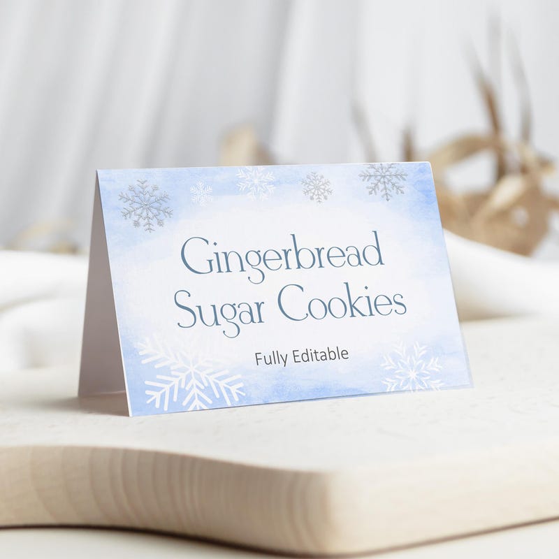 Winter Place Cards - Etsy