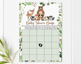 24 Card Woodland Animal Bingo Game Set . Great for Woodland - Etsy