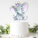 PRINTABLE Elephant Centerpieces Purple Elephant Cake Topper Elephant ...