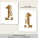 PRINTABLE Jungle Number 1 Cake Topper Jungle First Birthday Cake Topper ...