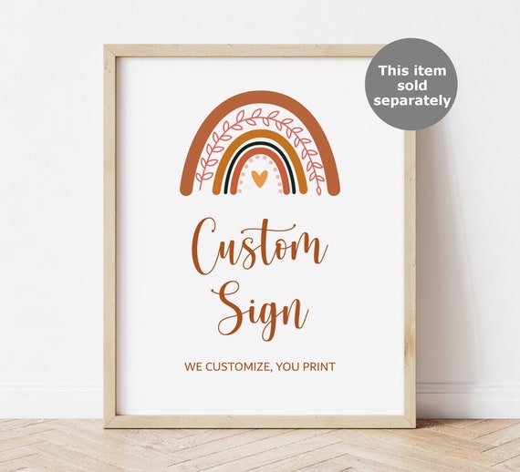 BBS20 Rainbow Printable Sign Rainbow Babies Are Sweet Sign Boho Rainbow ...