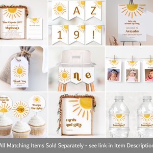 Editable Sun Table Numbers Sun Baby Shower First Trip Around Sun ...