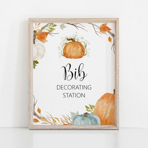 Editable Pumpkin Baby Shower Sign Printable Fall Custom Sign - Etsy