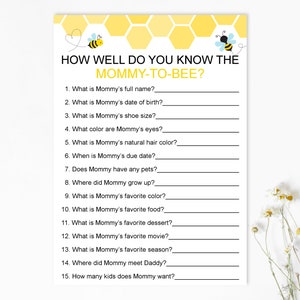 Bumble Bee Baby Shower Games Printable Game Bundle Mommy to - Etsy Canada