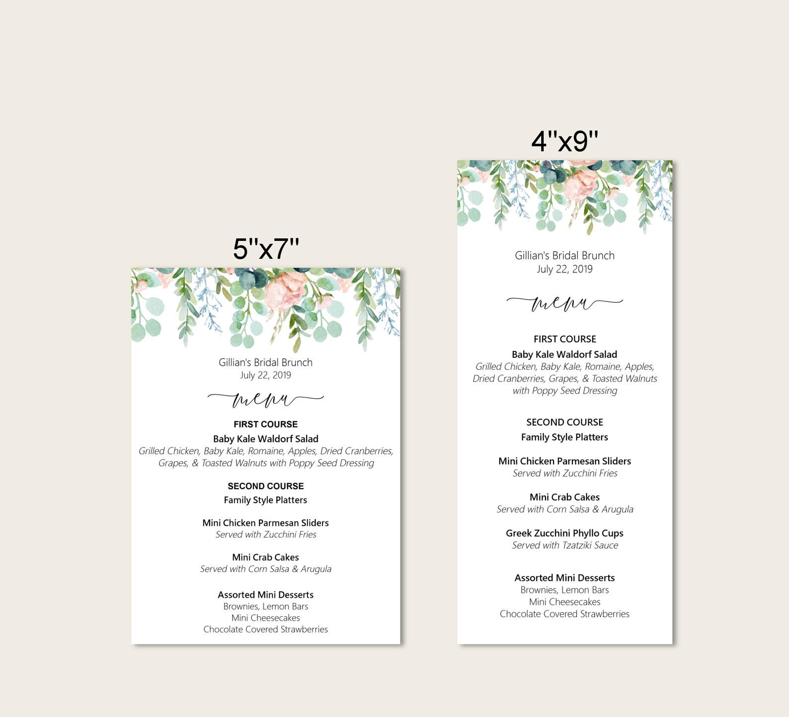 Boho Menu Printable Boho Wedding Menu Sign Menu Card Menu - Etsy