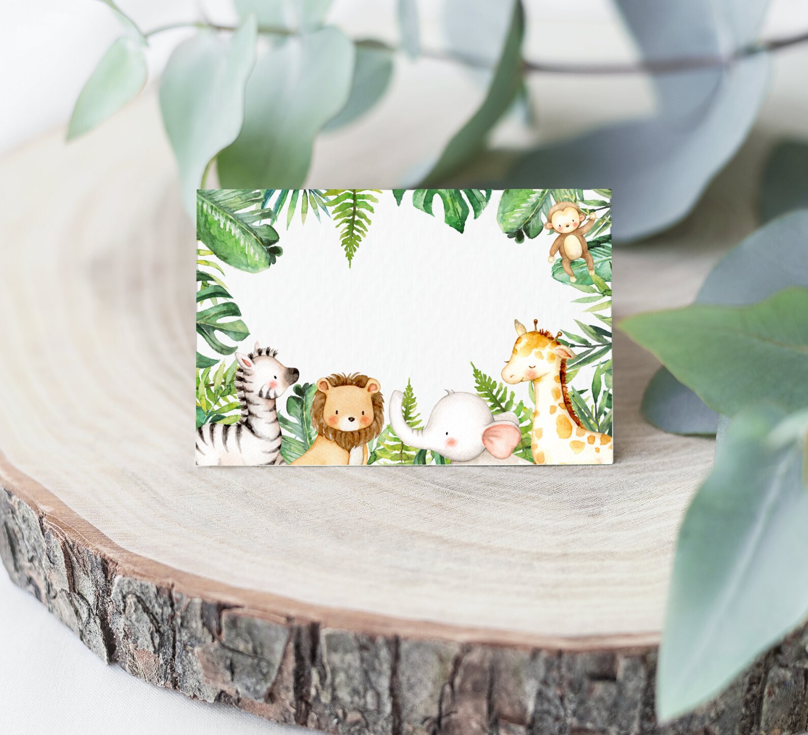 Jungle Safari Animals Place Cards Editable Tent Cards Food - Etsy Canada
