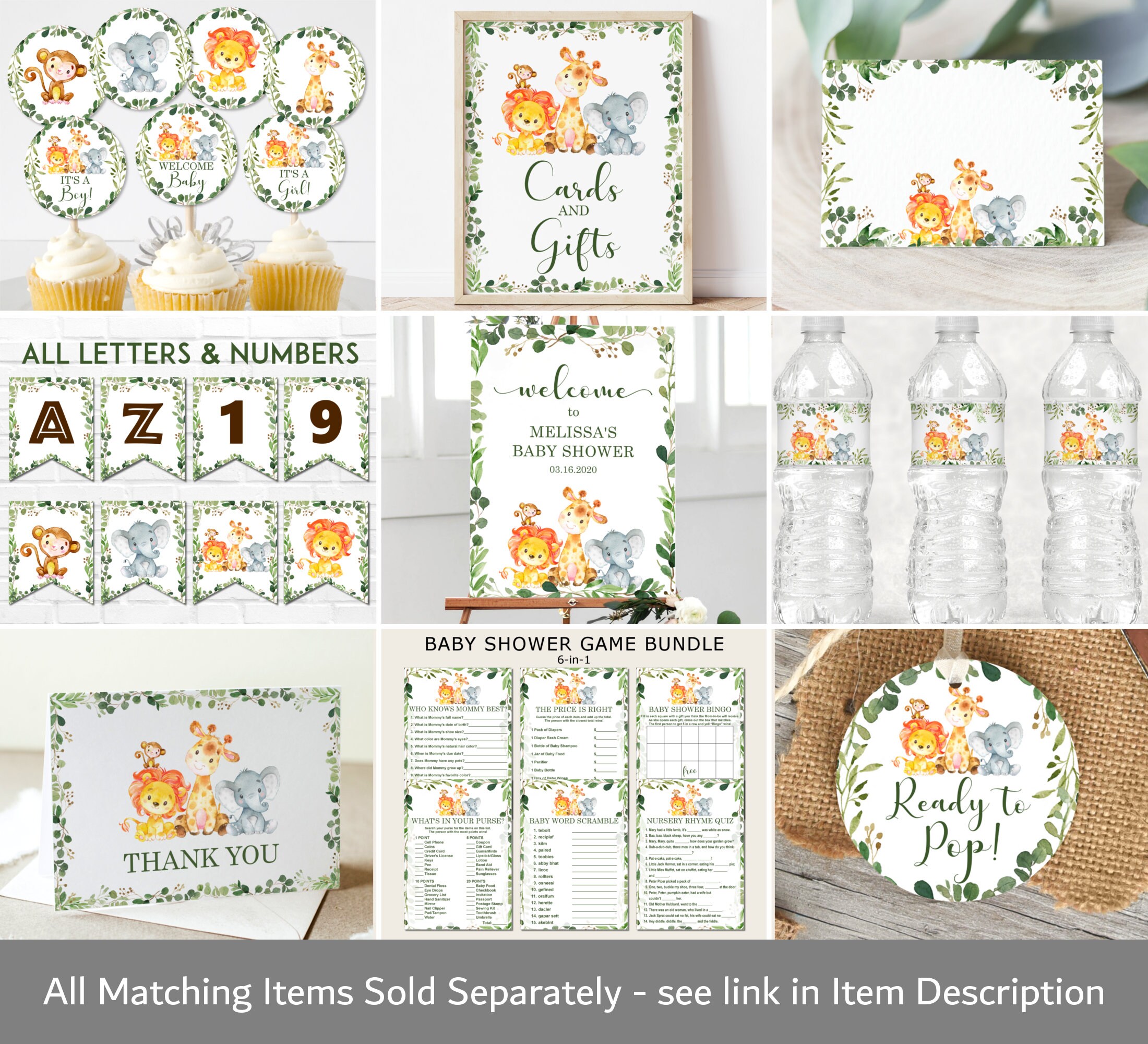 What's in Your Purse Baby Shower Game Jungle Baby Shower - Etsy