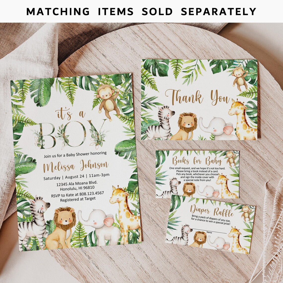 Editable Jungle Safari Table Numbers Safari Baby Shower Safari Birthday ...