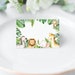 Jungle Safari Animals Place Cards Editable Tent Cards Food Labels Table ...