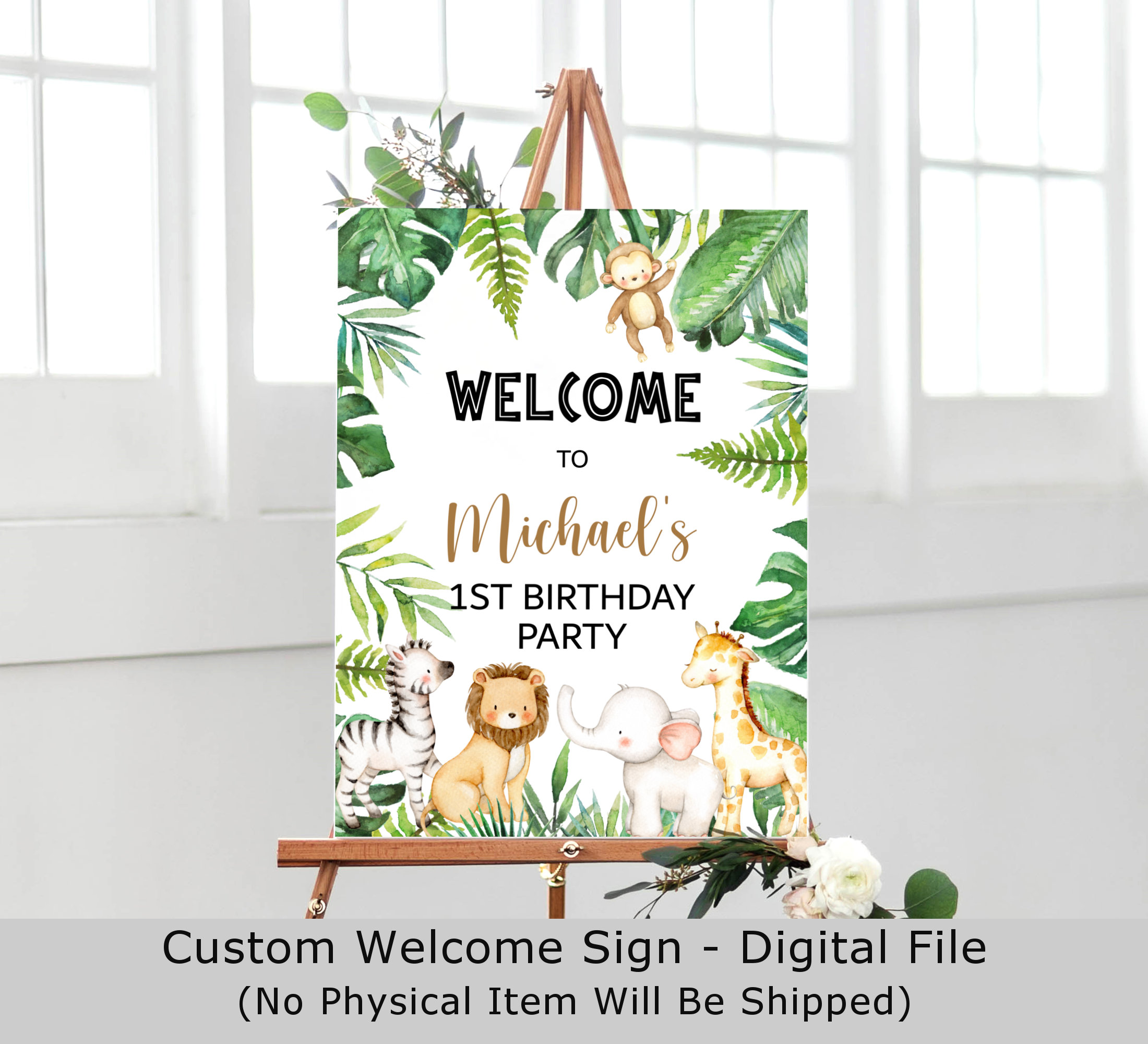 CUSTOM Safari Welcome Sign Jungle Welcome Sign Safari Animals - Etsy ...