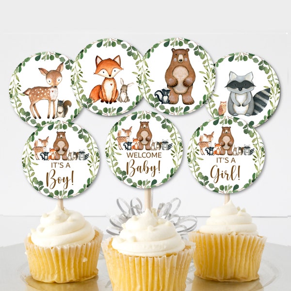 Woodland Cupcakes - Etsy