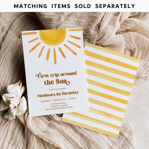 Editable Sun Table Numbers Sun Baby Shower First Trip Around Sun ...