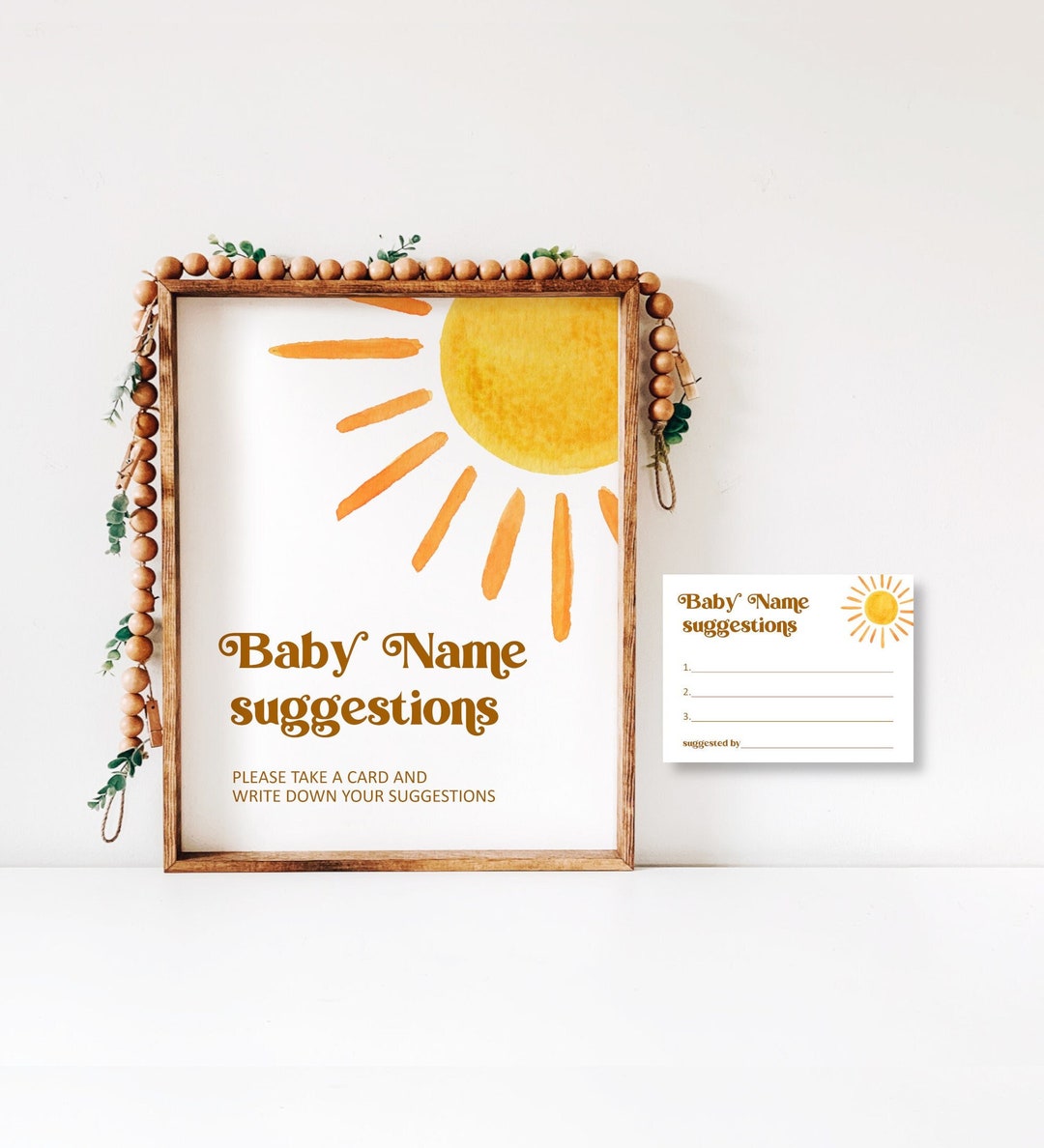 Sun Baby Name Suggestions Card Here Comes the Sun Retro You Are My ...