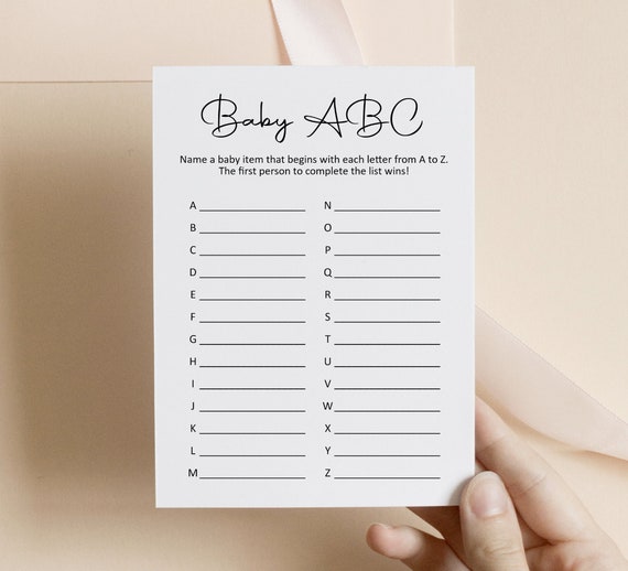 Baby Alphabet Game Printable Little Pumpkin Baby Shower Games,