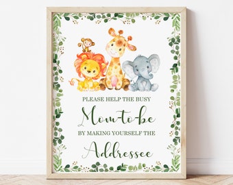 Party Favors & Games Party Games Party Supplies EDITABLE Safari Baby ...