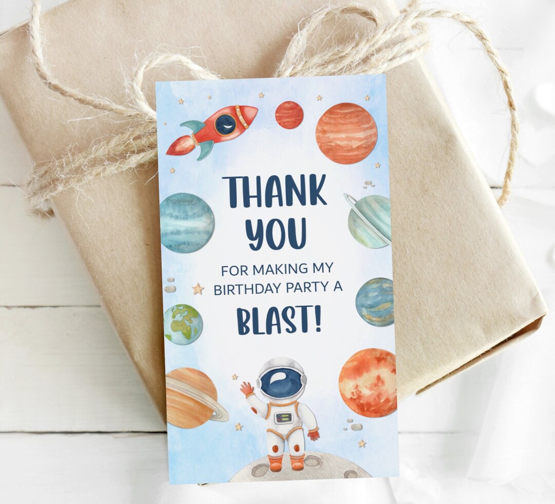 Space Favor Tags Outer Space Birthday Thank You Tags Gift Tags ...