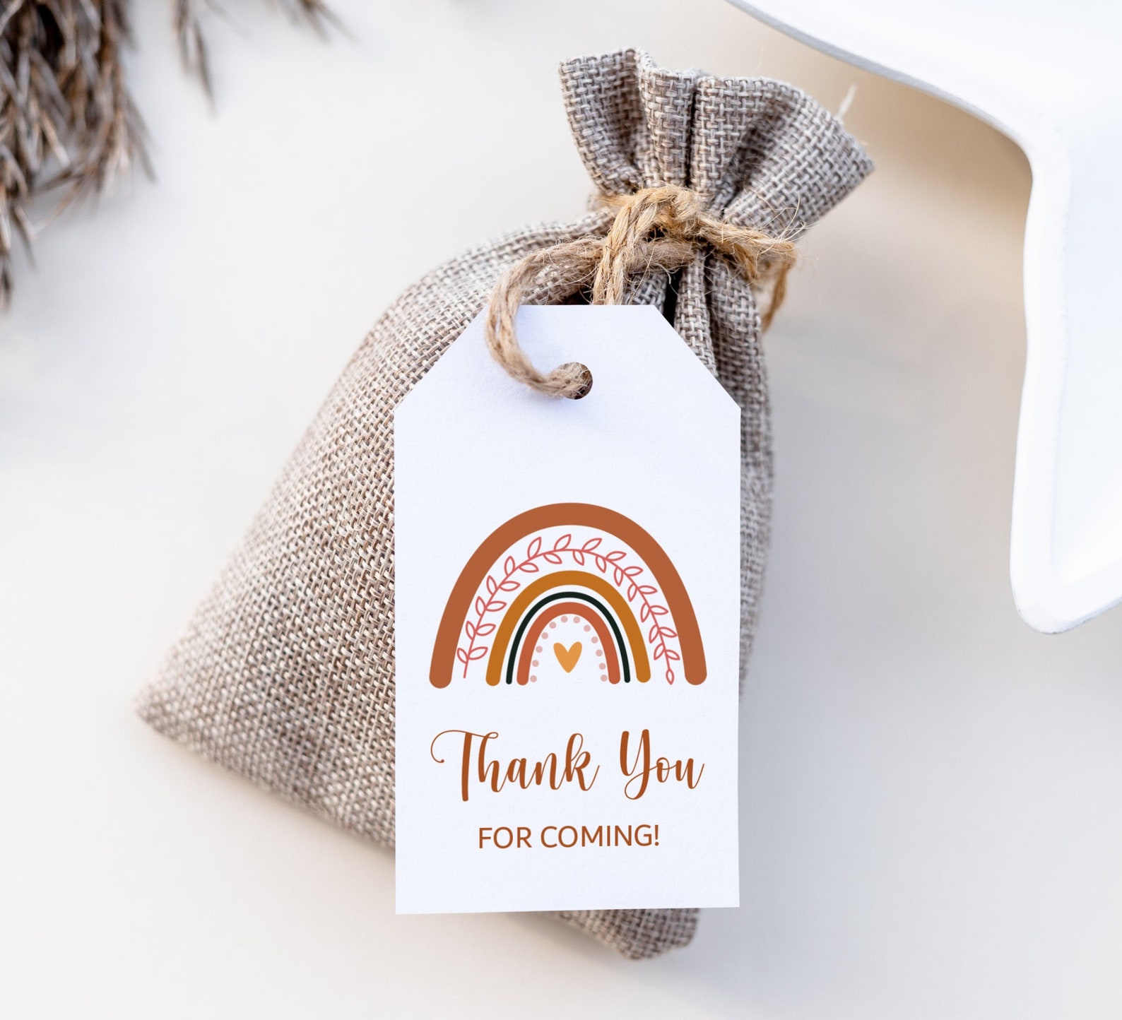 Boho Rainbow Thank You Tags Rainbow Birthday Rainbow Baby - Etsy