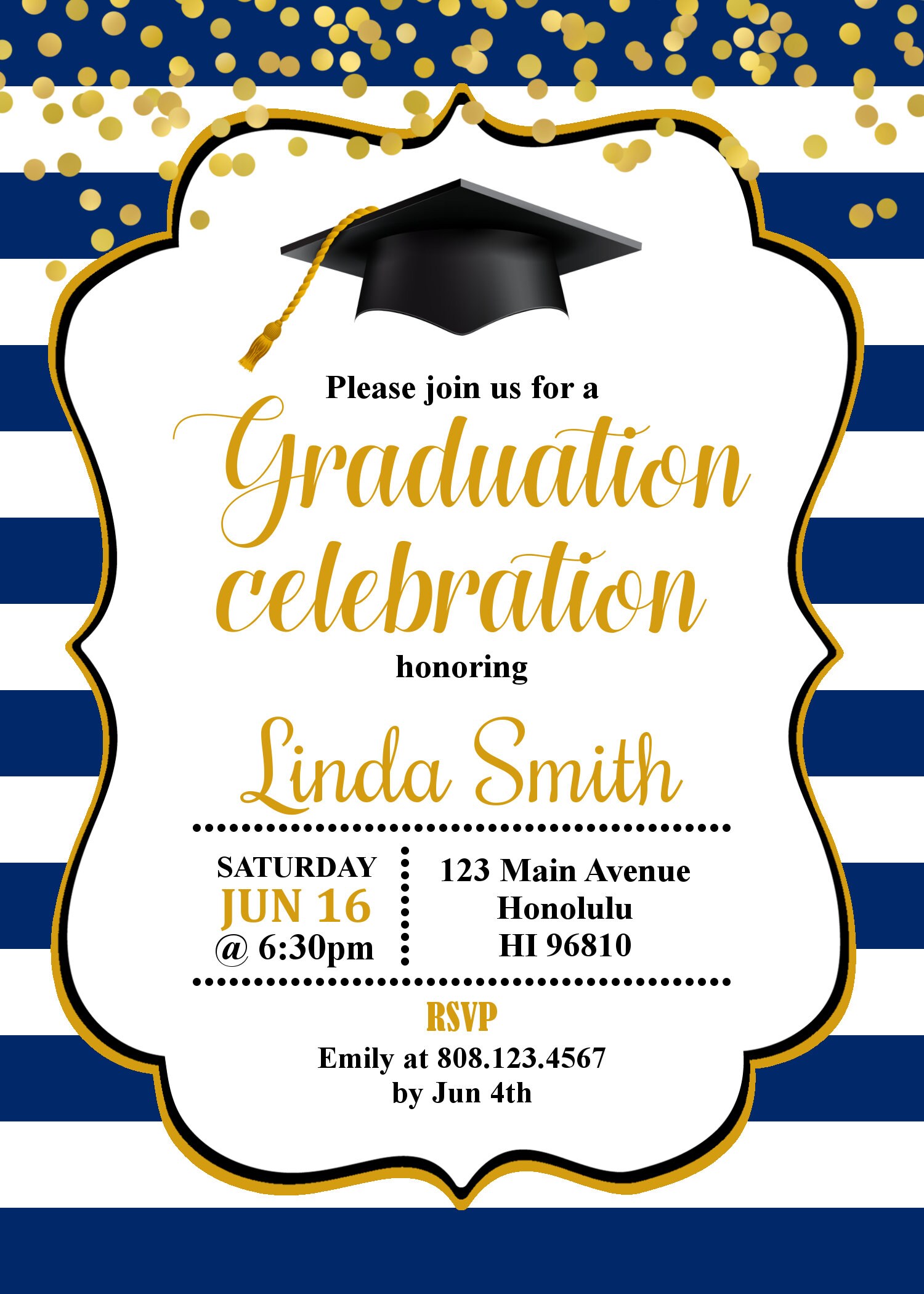 Graduation Party Invitation Graduation Invitation in Your - Etsy