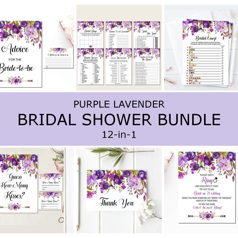 Purple Bridal Shower - Etsy