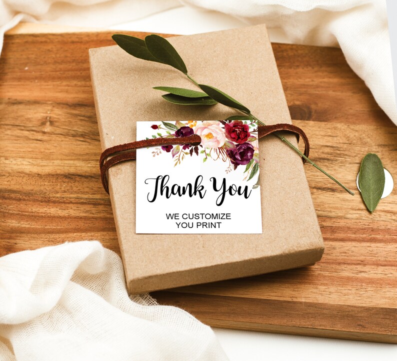 Floral Favor Tags Thank You Tags Gift Bag Tags Printable - Etsy