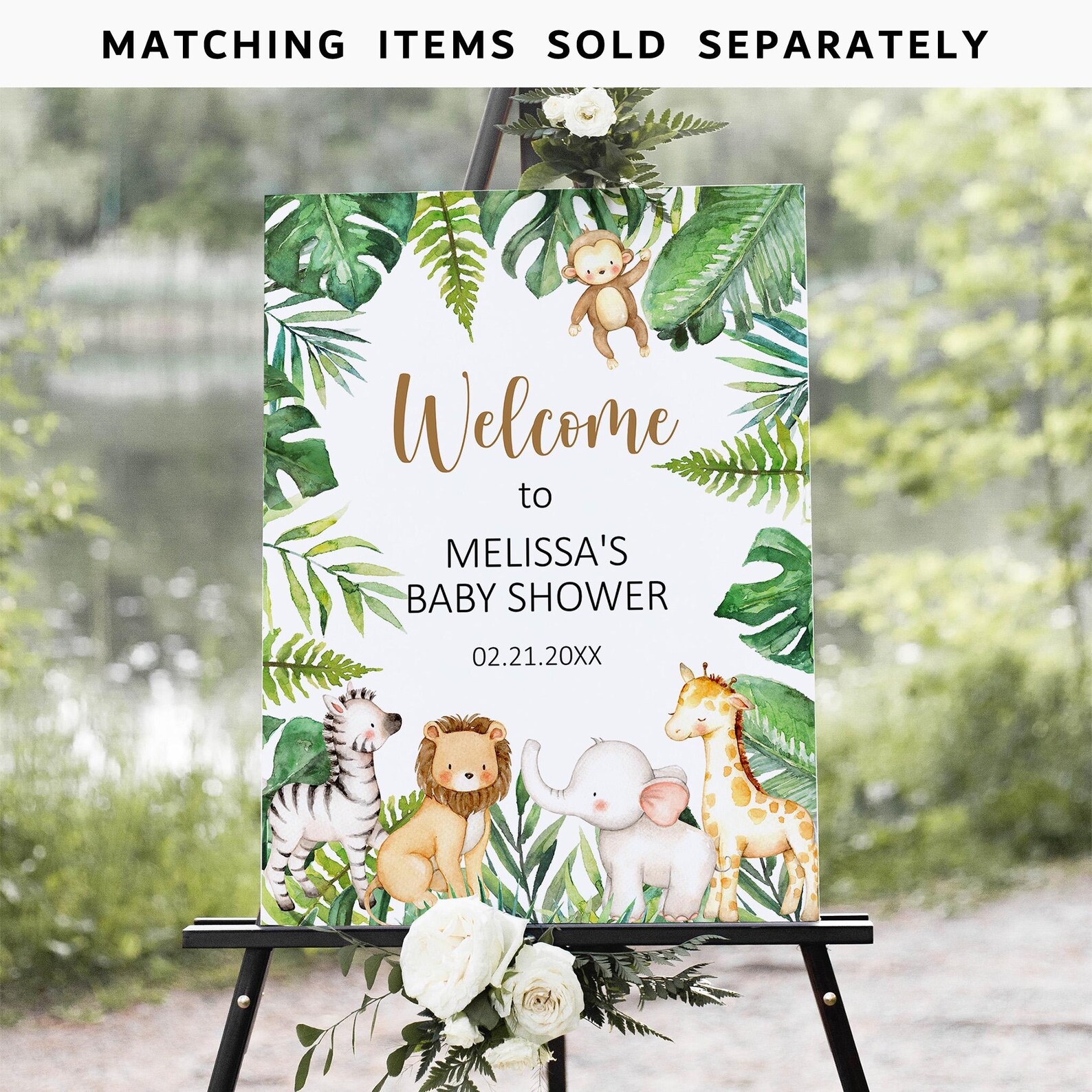 Editable Jungle Safari Table Numbers Safari Baby Shower Safari Birthday ...