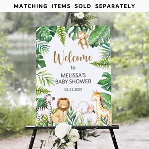 Editable Jungle Safari Table Numbers Safari Baby Shower Safari Birthday ...