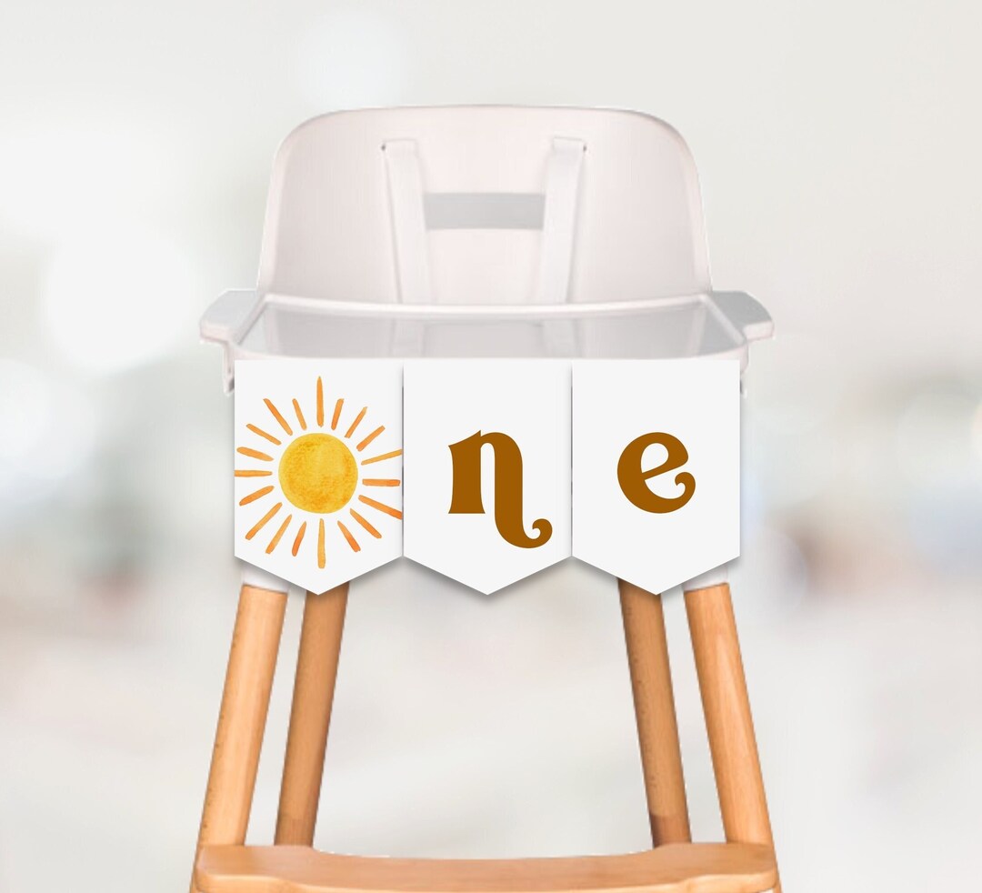 Sun High Chair Banner ONE Banner First Trip Around the Sun Birthday ...