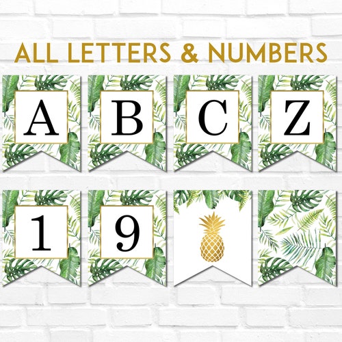 Tropical Editable Banner Instant Download Baby Shower - Etsy