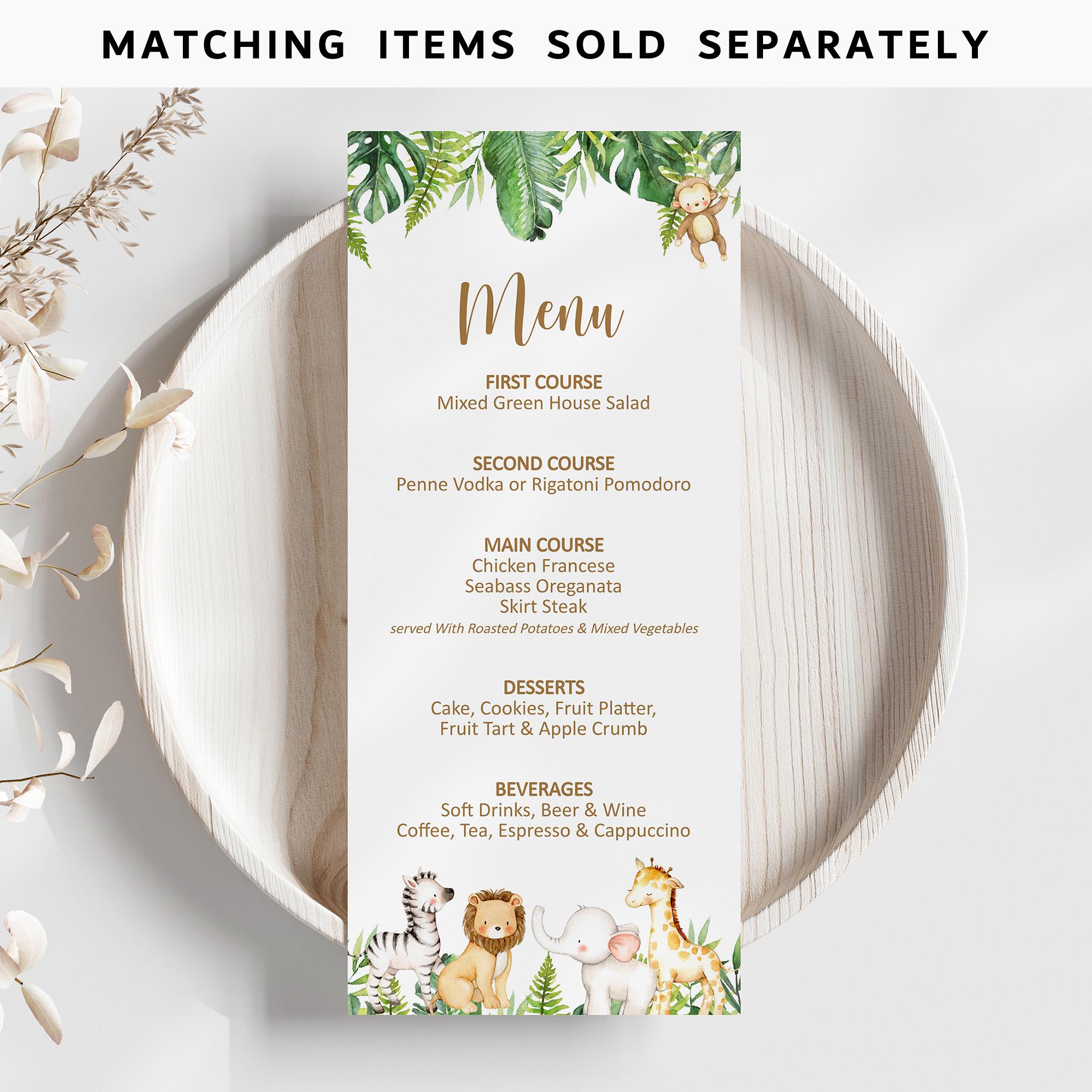 Editable Jungle Safari Table Numbers Safari Baby Shower Safari Birthday ...