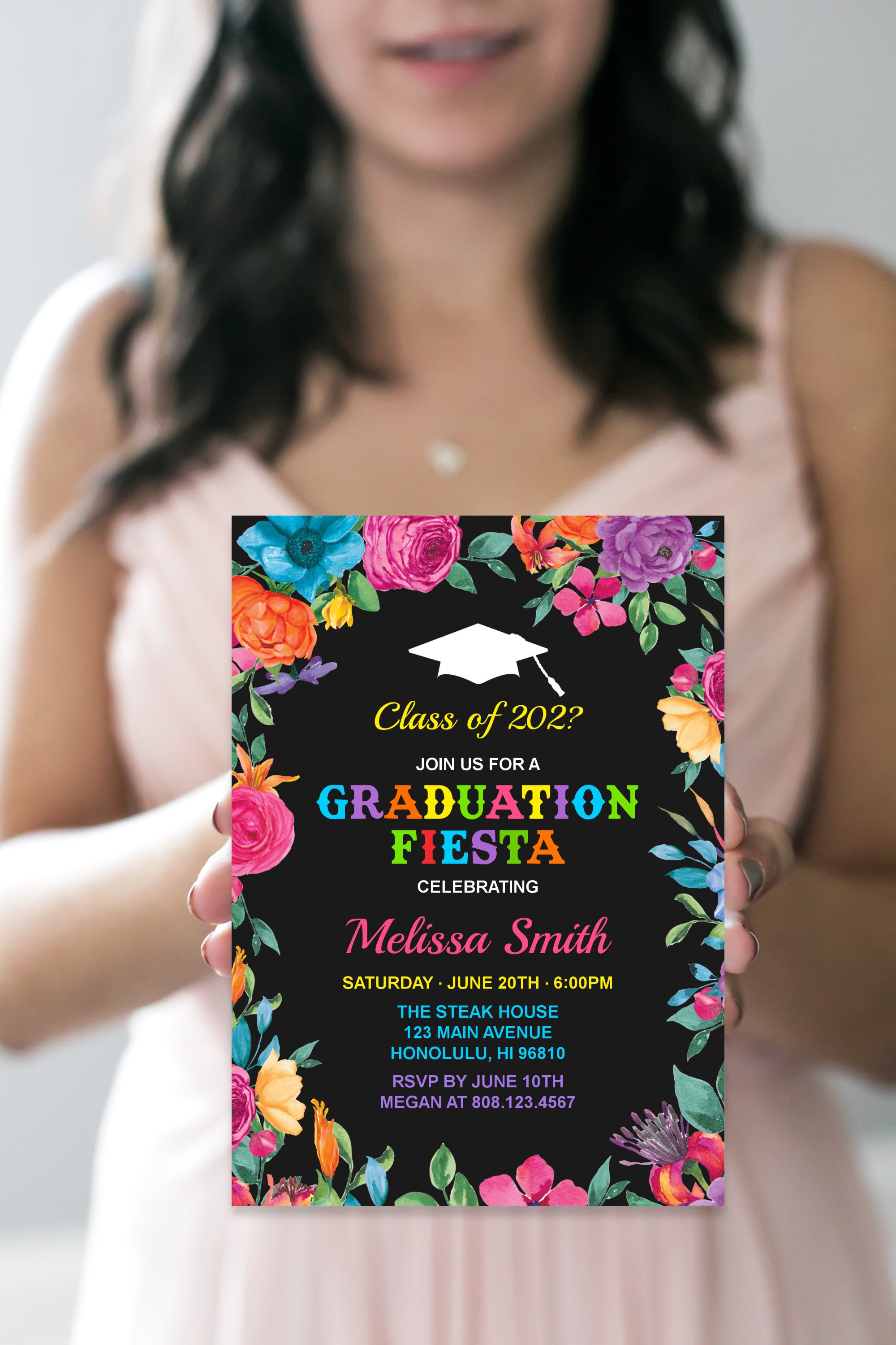 Fiesta Graduation Party Invitation Mexican Graduation Invite - Etsy