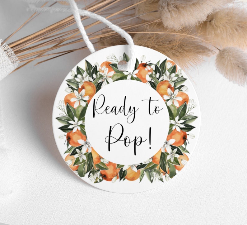 Ready to Pop Stickers Little Cutie Baby Shower Orange Citrus - Etsy