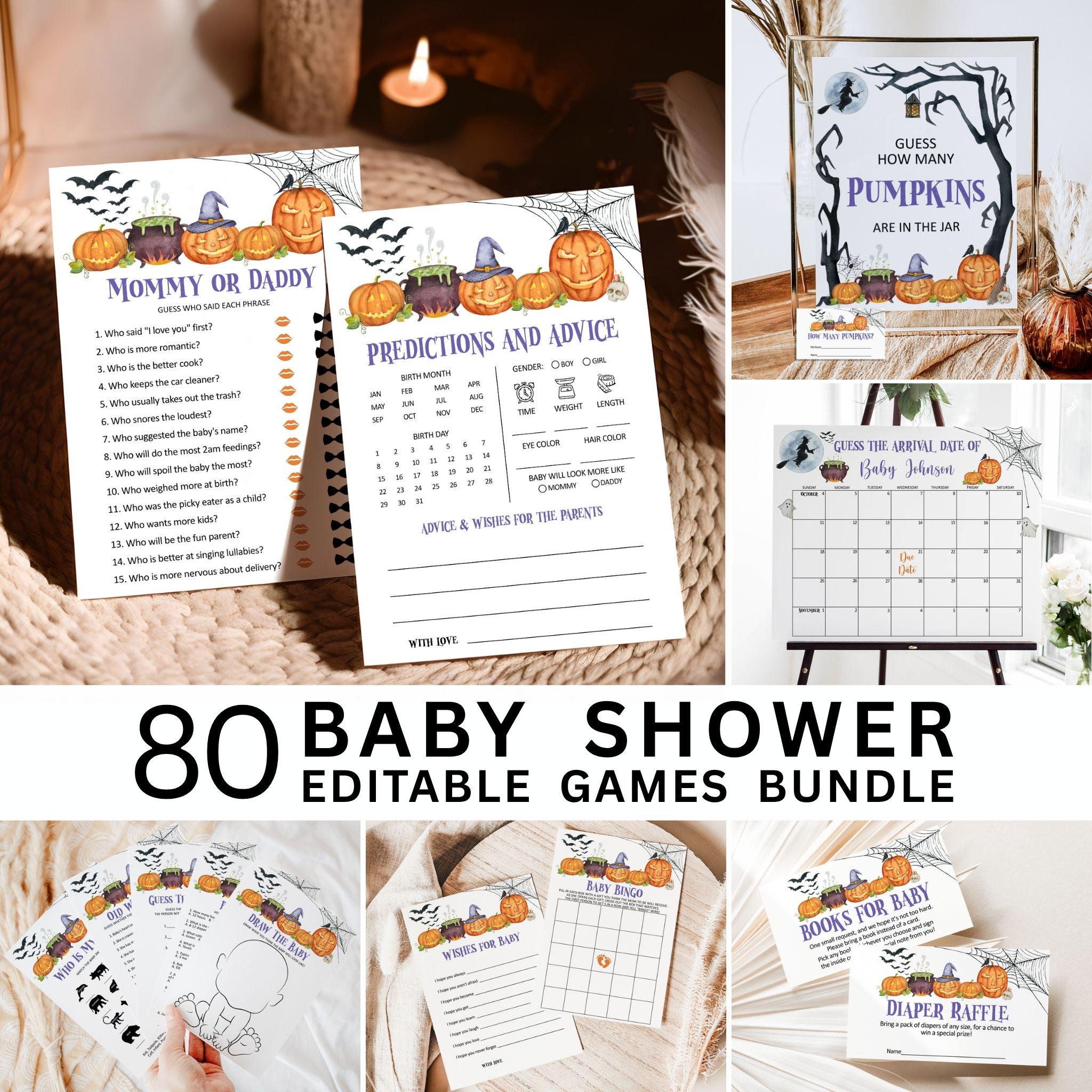 Halloween Message From the Bump Sign Halloween Baby Shower Game Spooky ...