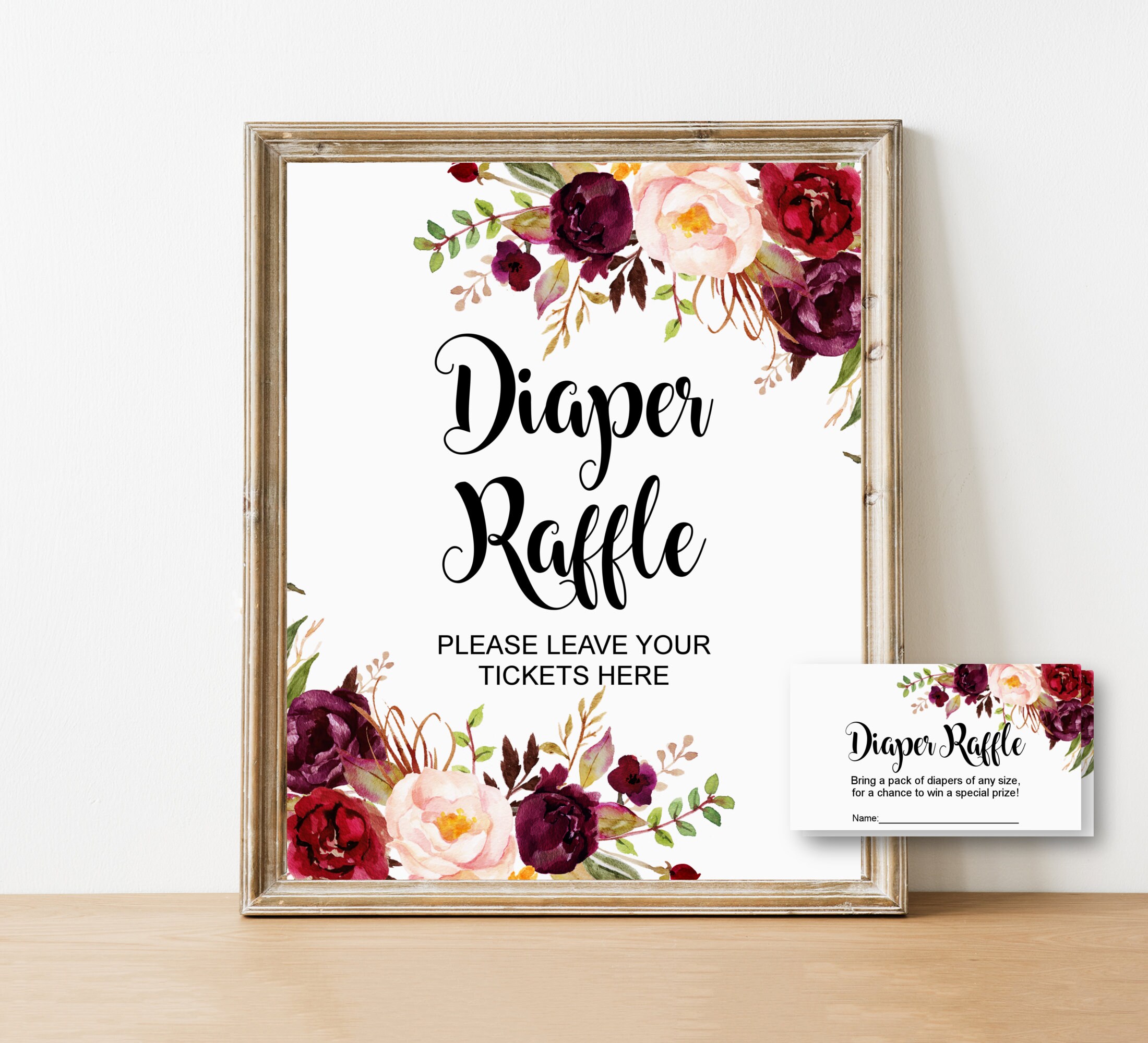 Diaper Raffle Tickets Diaper Raffle Tickets Digital file 39 Diaper ...