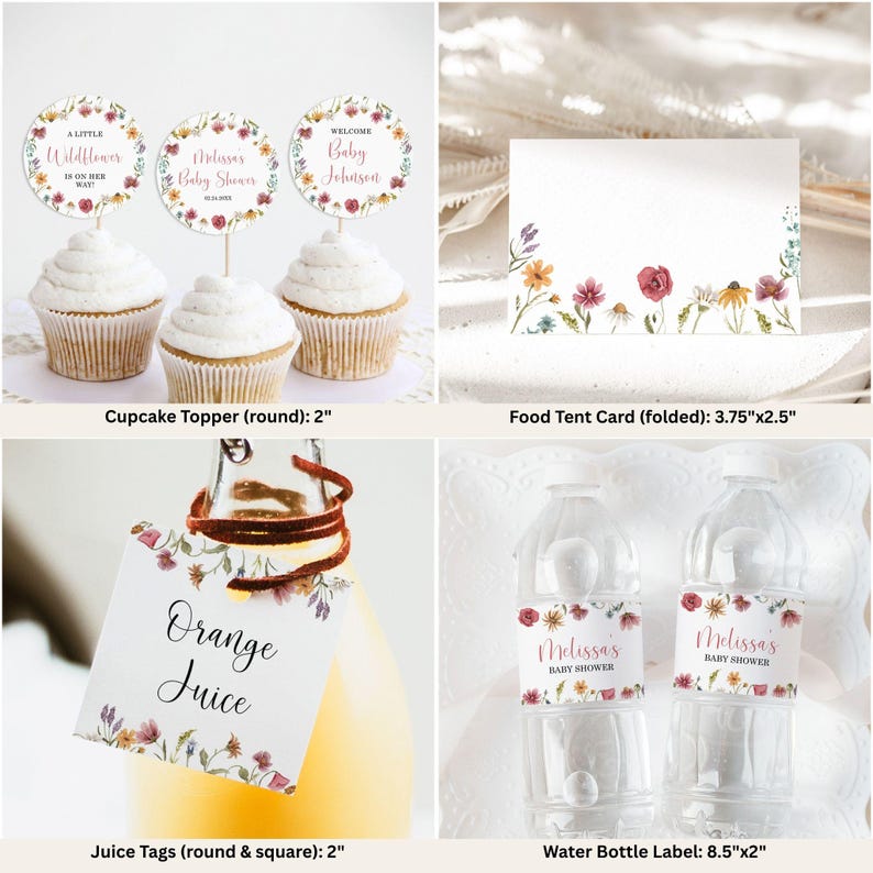 Editable Baby in Bloom Baby Shower Invitation, Wildflower Baby Shower ...