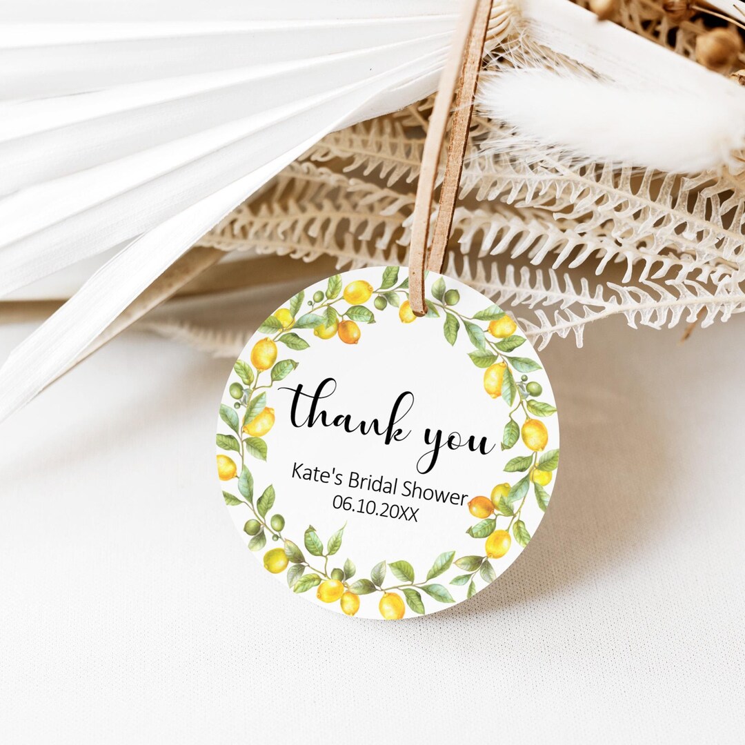 CUSTOM Citrus Thank You Tags Summer Lemon Lemonade Theme Party Favor ...