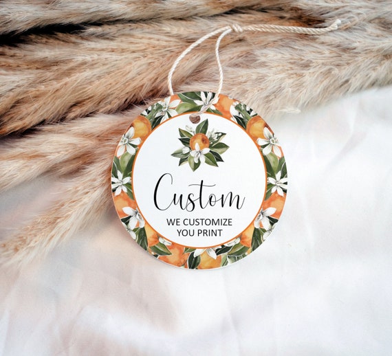 Orange Citrus Thank You Tags Little Cutie Baby Shower Citrus Bridal ...