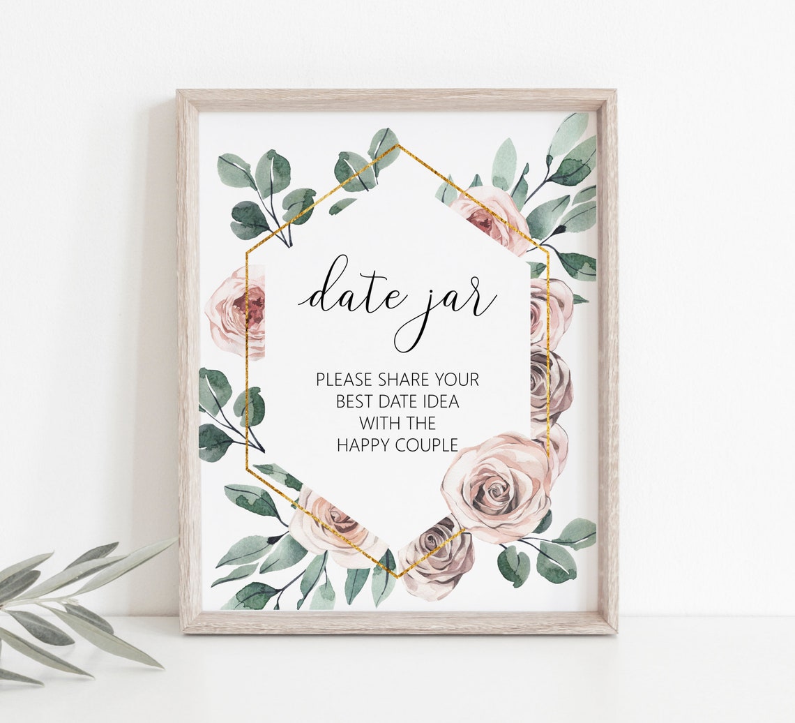 Boho Date Jar Cards & Sign Date Night Idea Cards Dusty Rose - Etsy