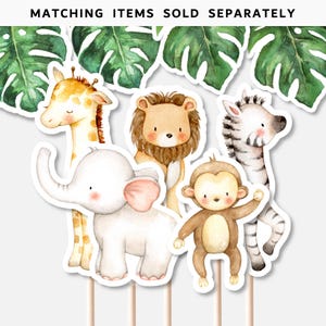 Editable Jungle Safari Table Numbers Safari Baby Shower Safari Birthday ...
