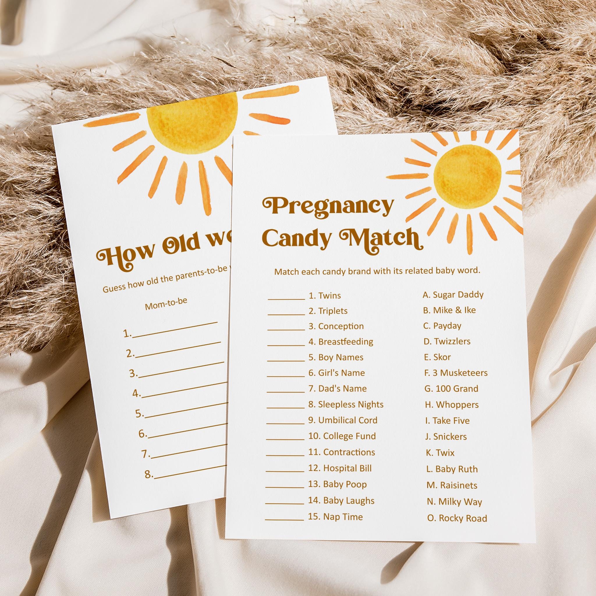 Editable Sun Baby Shower Games Bundle, Sunshine Baby Shower, Here Comes ...