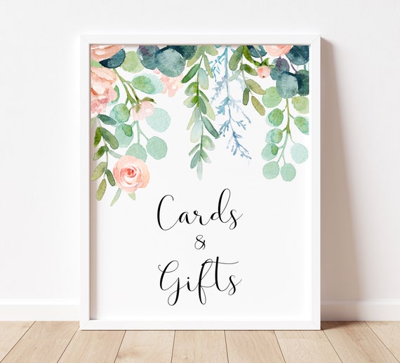 Cards and Gifts Sign Baby Shower Bridal Shower Gift Table Sign ...