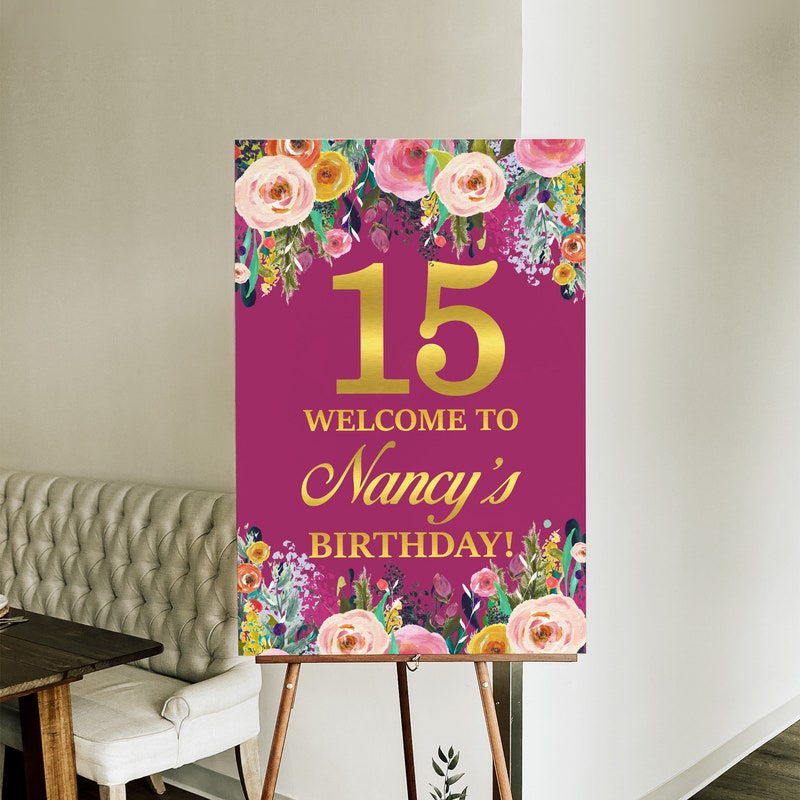 Quinceañera Welcome Sign - Etsy
