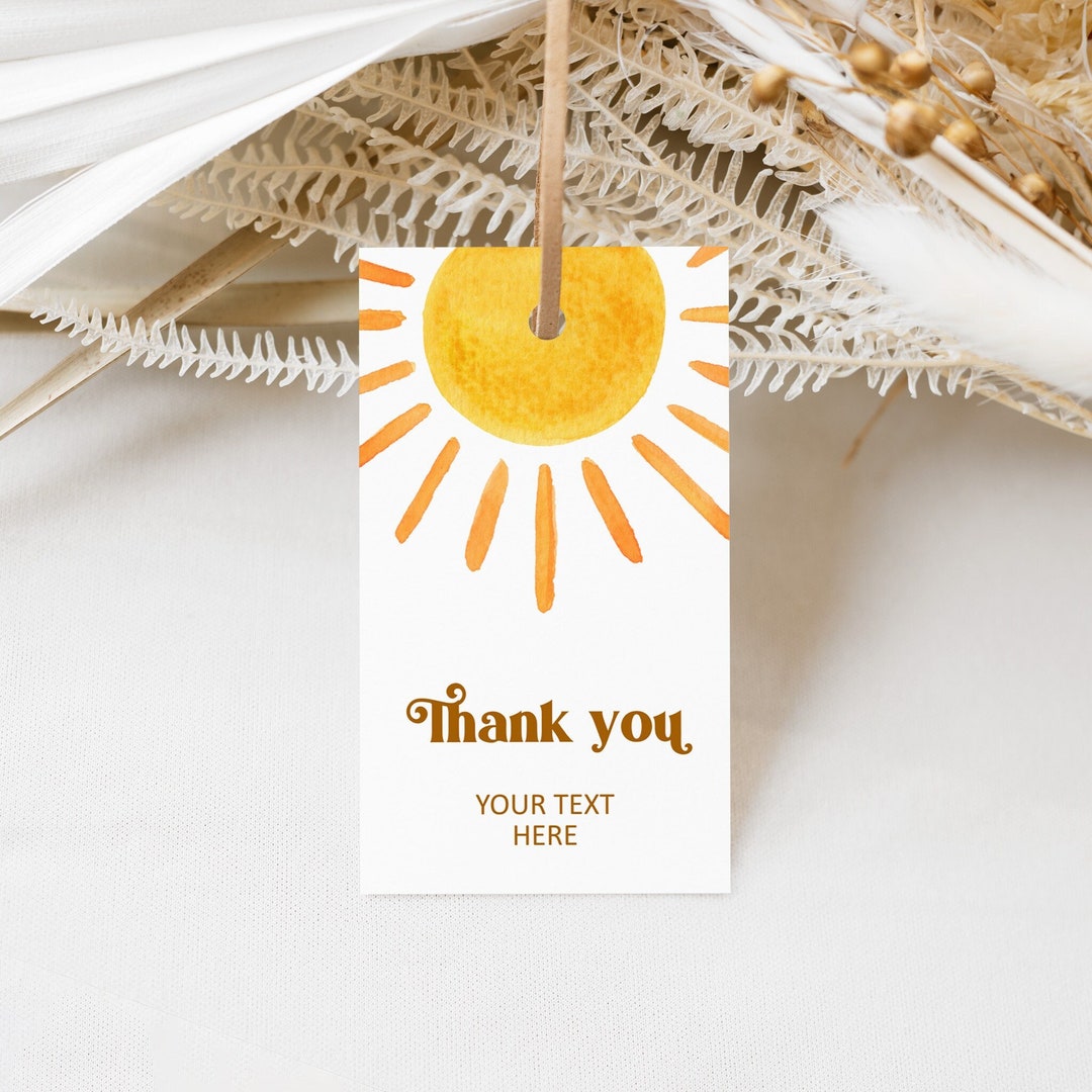 Buy Editable Sun Favor Tag Sun Baby Shower Thank You Tag First Trip ...