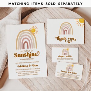 Editable Sunshine Water Bottle Labels Sunshine Baby Shower Boho Rainbow ...