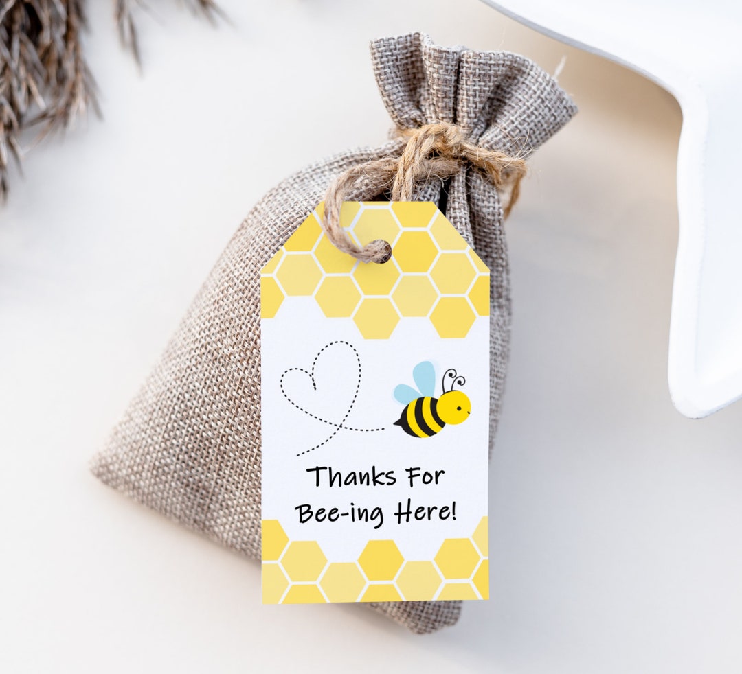 Thanks for Beeing Here Bumble Bee Favor Tags Thank You Tags Printable ...